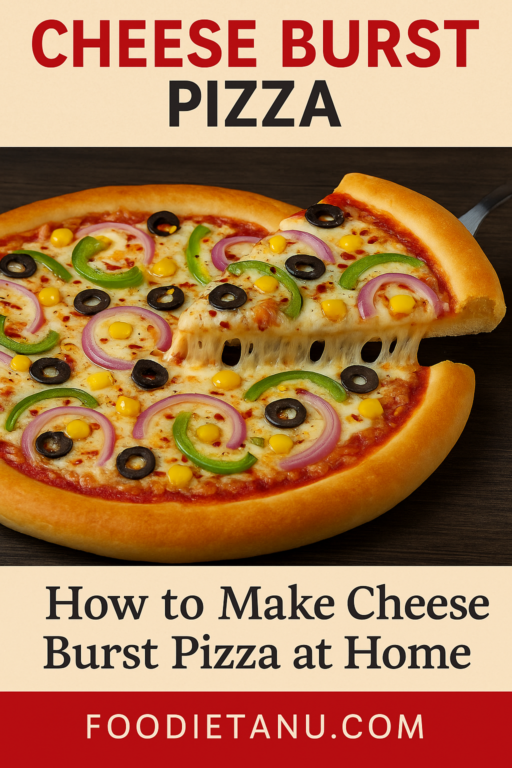 Cheese Burst Pizza at Home at just 9 Step